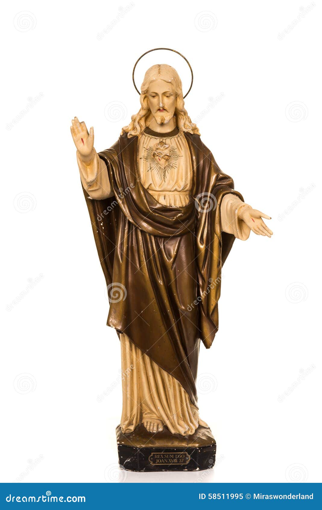 Antiek Standbeeld Van Jesus-Christus Stock Afbeelding - Image of ...