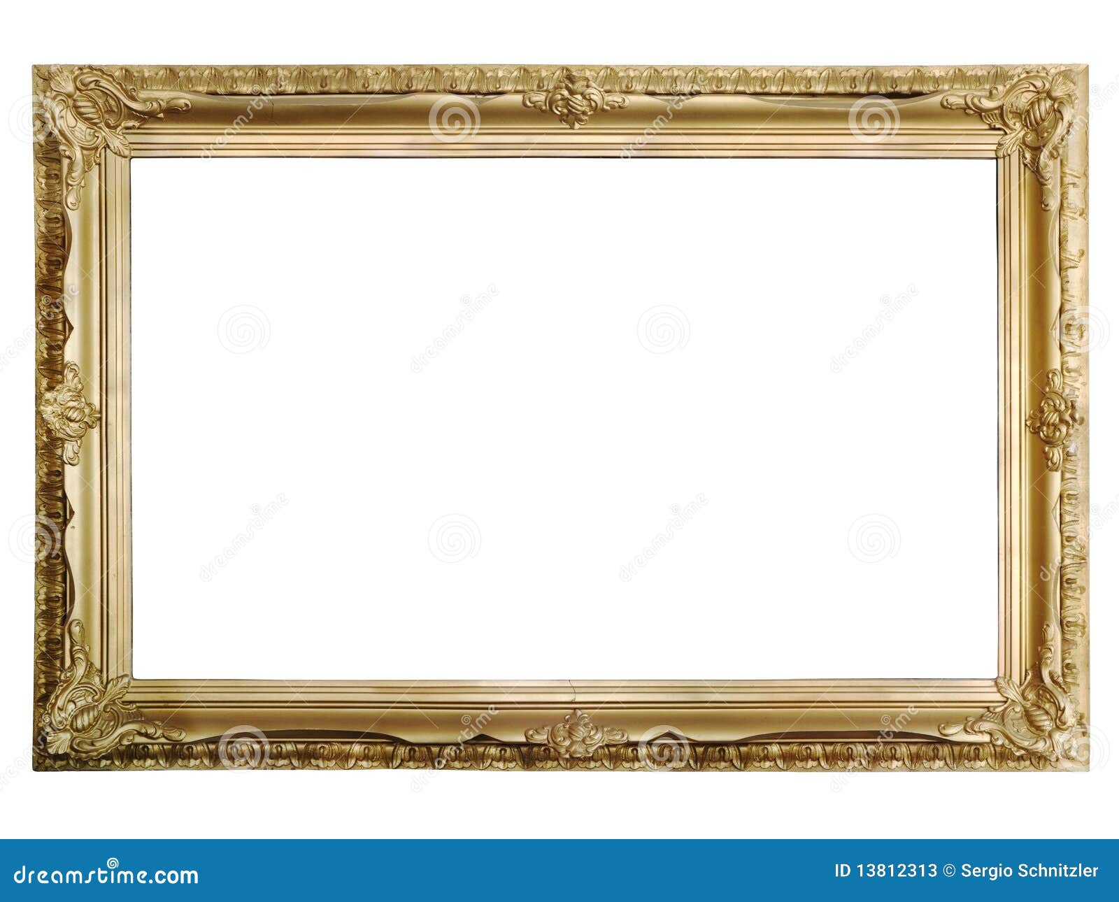 Antieke gouden omlijsting stock afbeelding. Image of foto - 13812313