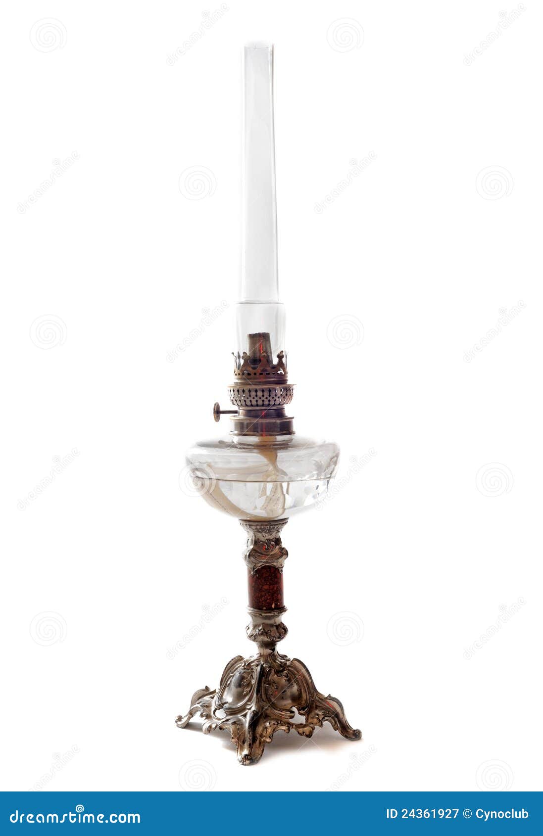 Antieke olielamp stock afbeelding. Image of metaal, stijl - 24361927