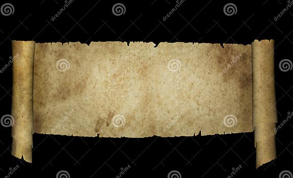 Antieke perkamentrol stock illustratie. Illustration of textuur - 70576010