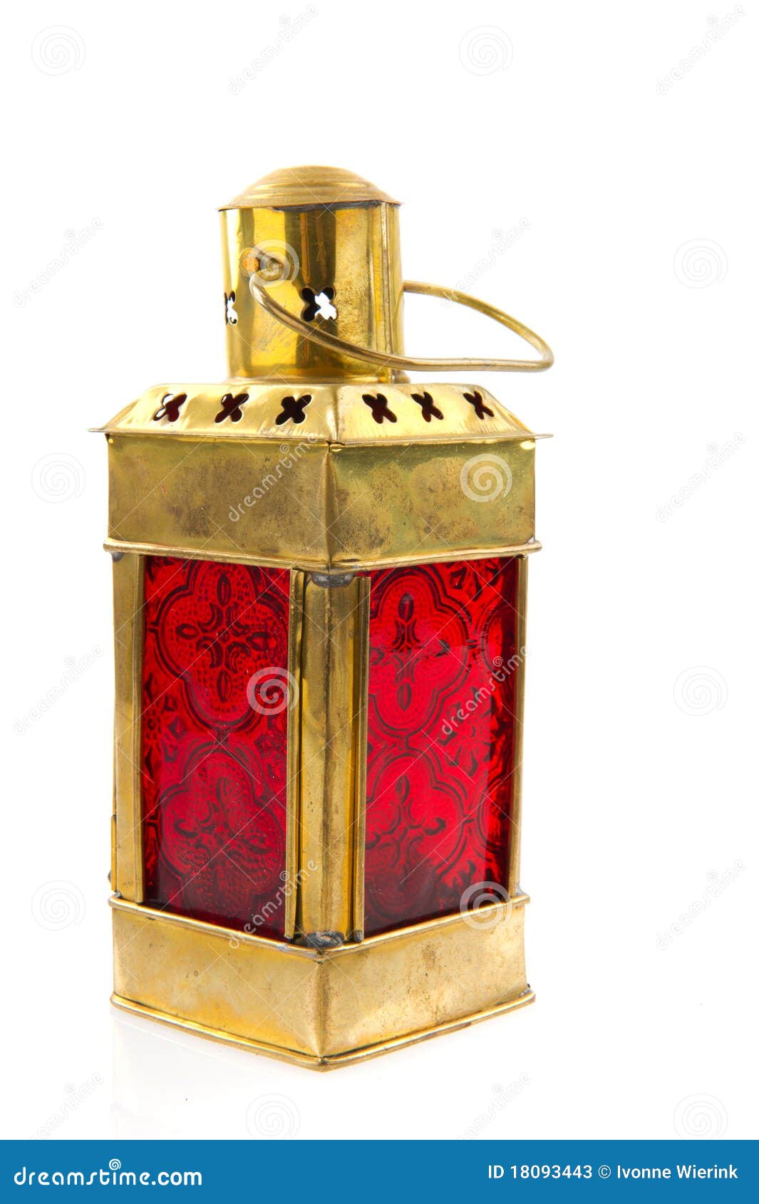 Antieke rode lantaarn stock afbeelding. Image of achtergrond - 18093443