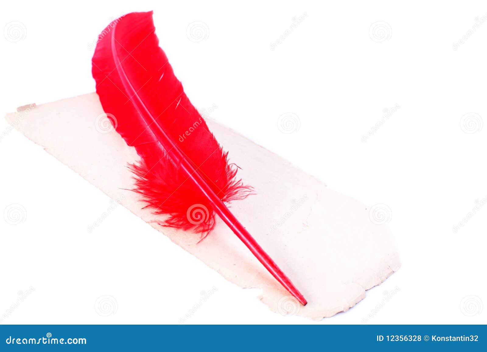 Antieke Rode Pen Bij Oud Document Stock Foto - Image of romantisch ...