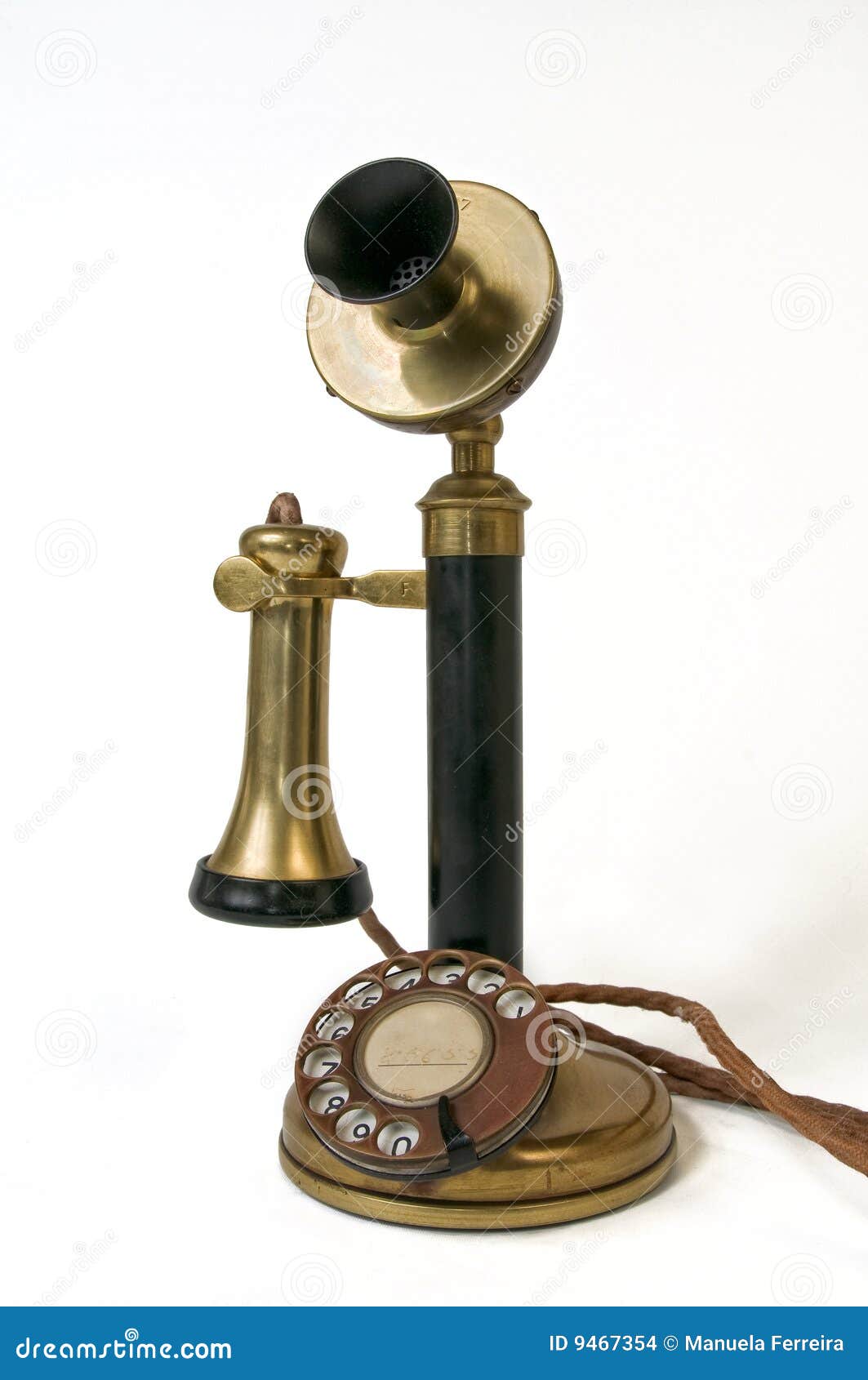 Antieke telefoon stock foto. Image of geïsoleerd, telefoon - 9467354