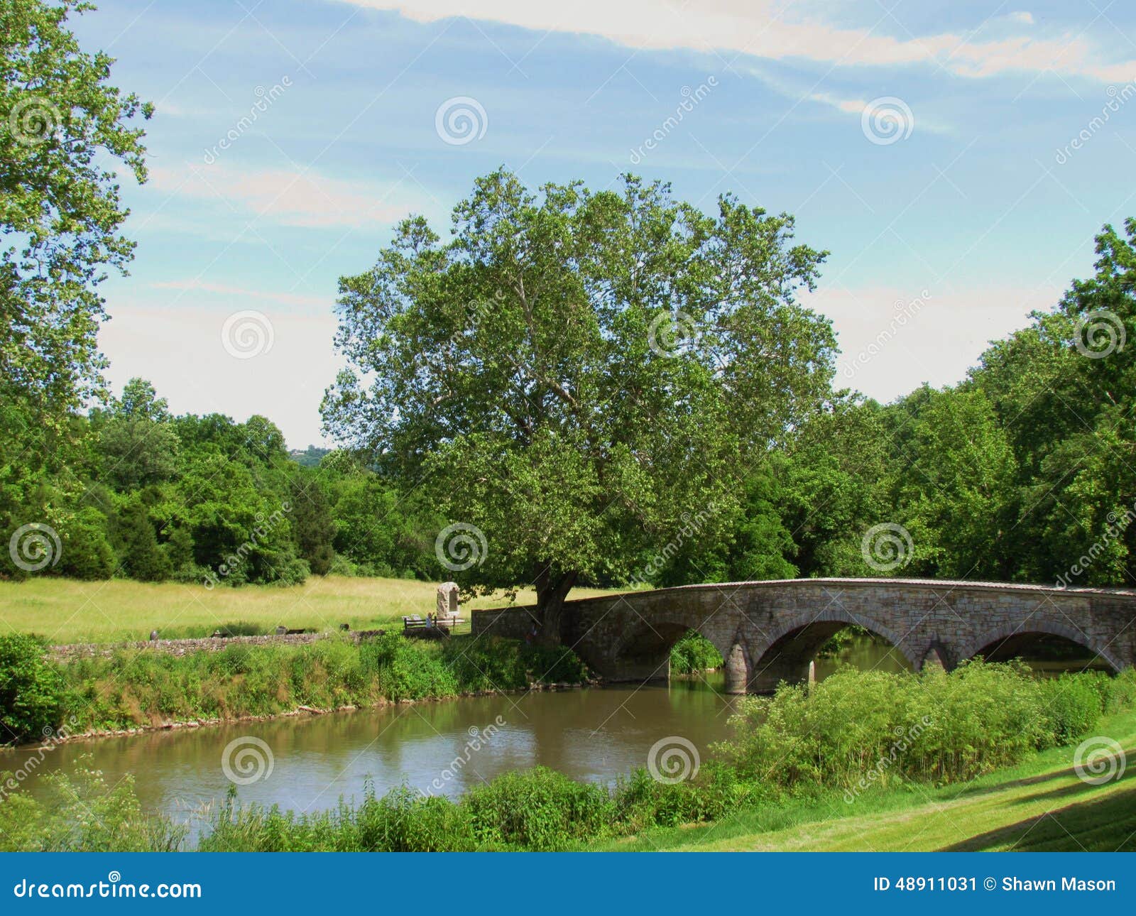 Antietam Creek Ed Il Ponte Di Burnside Immagine Stock - Immagine di ...