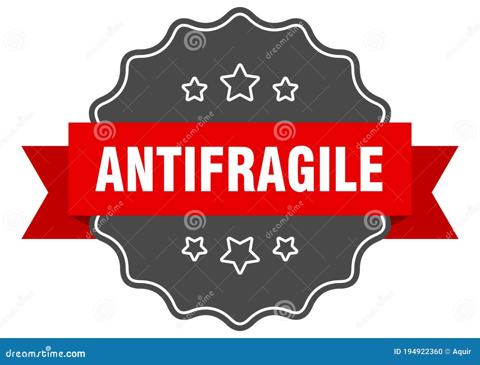 Antifragile label stock vector. Illustration of sticker - 194922360