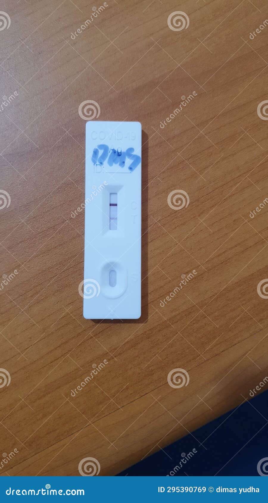 Antigen Swab Results, and the Results Were Positive Stock Image - Image ...