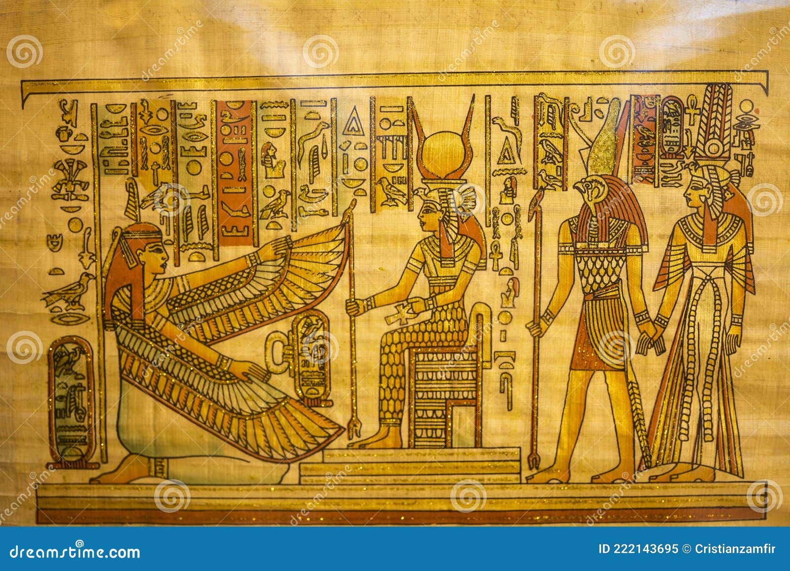 Antigo Papel Natural Do Papiro Egito. Imagem Editorial - Imagem de ...