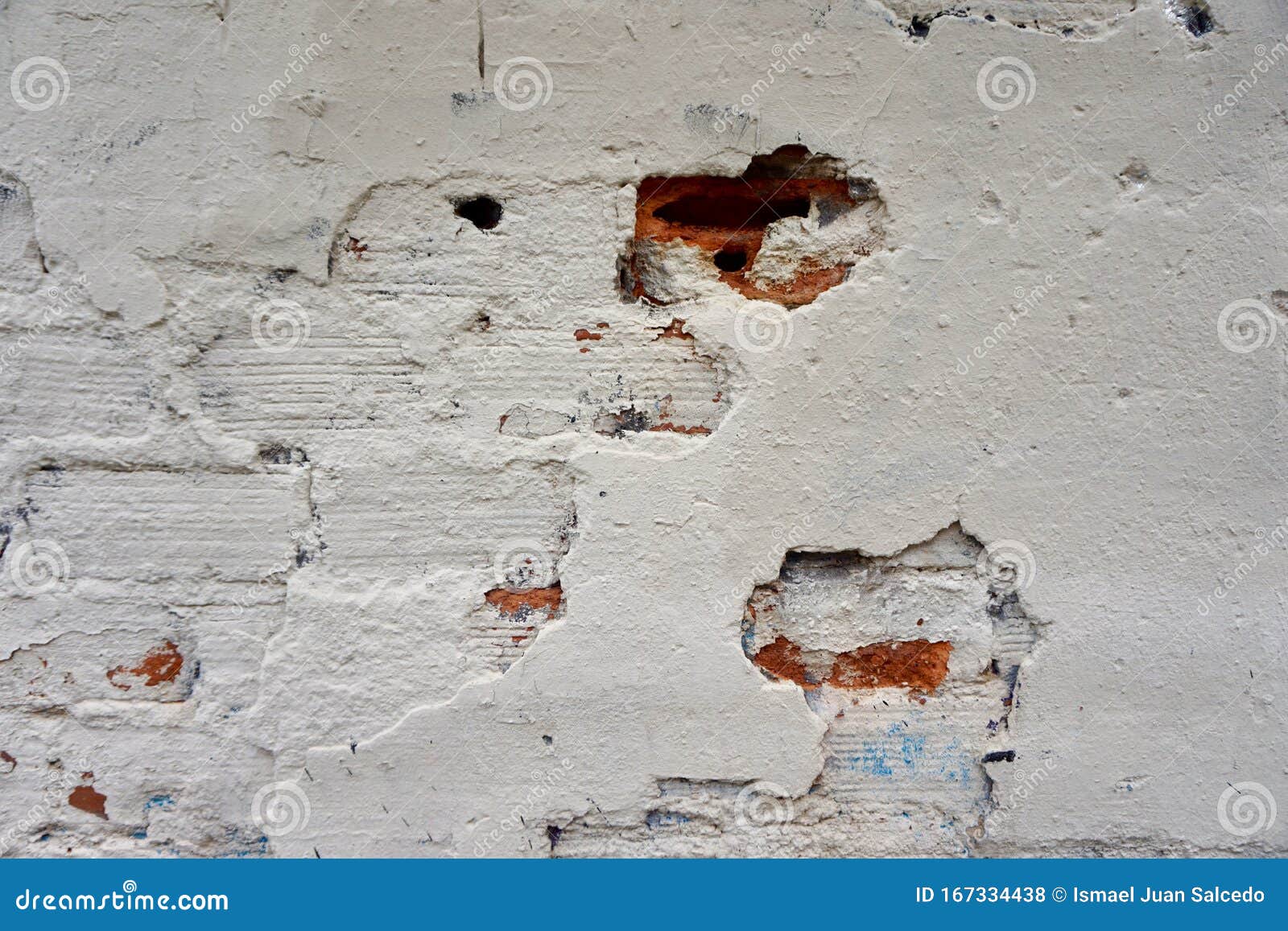 Antigua Pared Blanca Del Edificio, Pared Rota Foto de archivo - Imagen ...