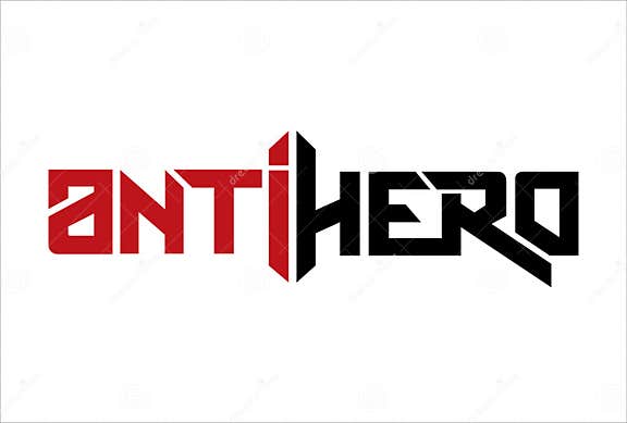 Antihero Typography Logo Icon Design Stock Illustration - Illustration ...