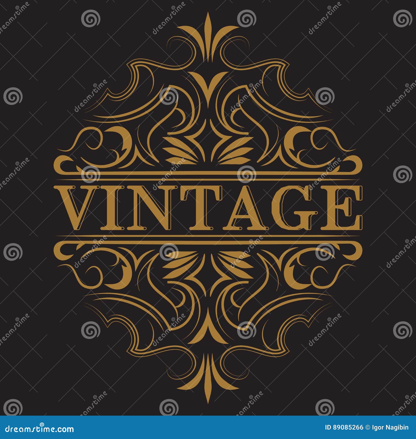 Antik Etikett, Tappningramdesign, Retro Logo Vektor Illustrationer ...