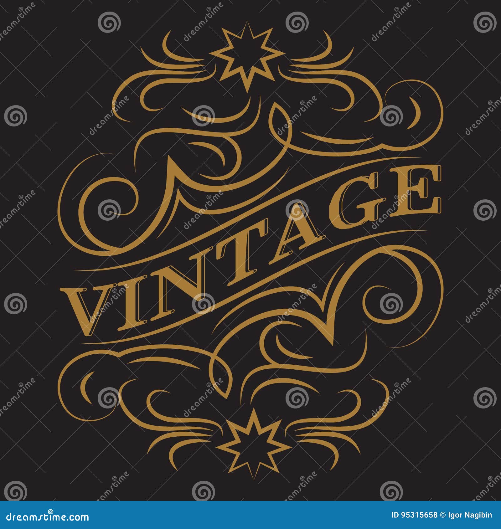 Antik Etikett, Tappningramdesign, Retro Logo Stock Illustrationer ...