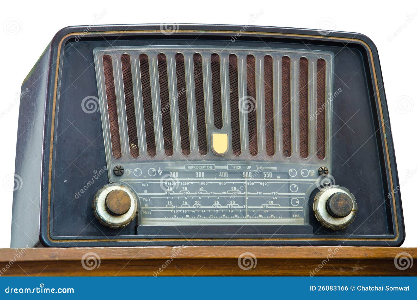 Antik radio arkivfoto. Bild av kontor, hörbart, förfluten - 26083166