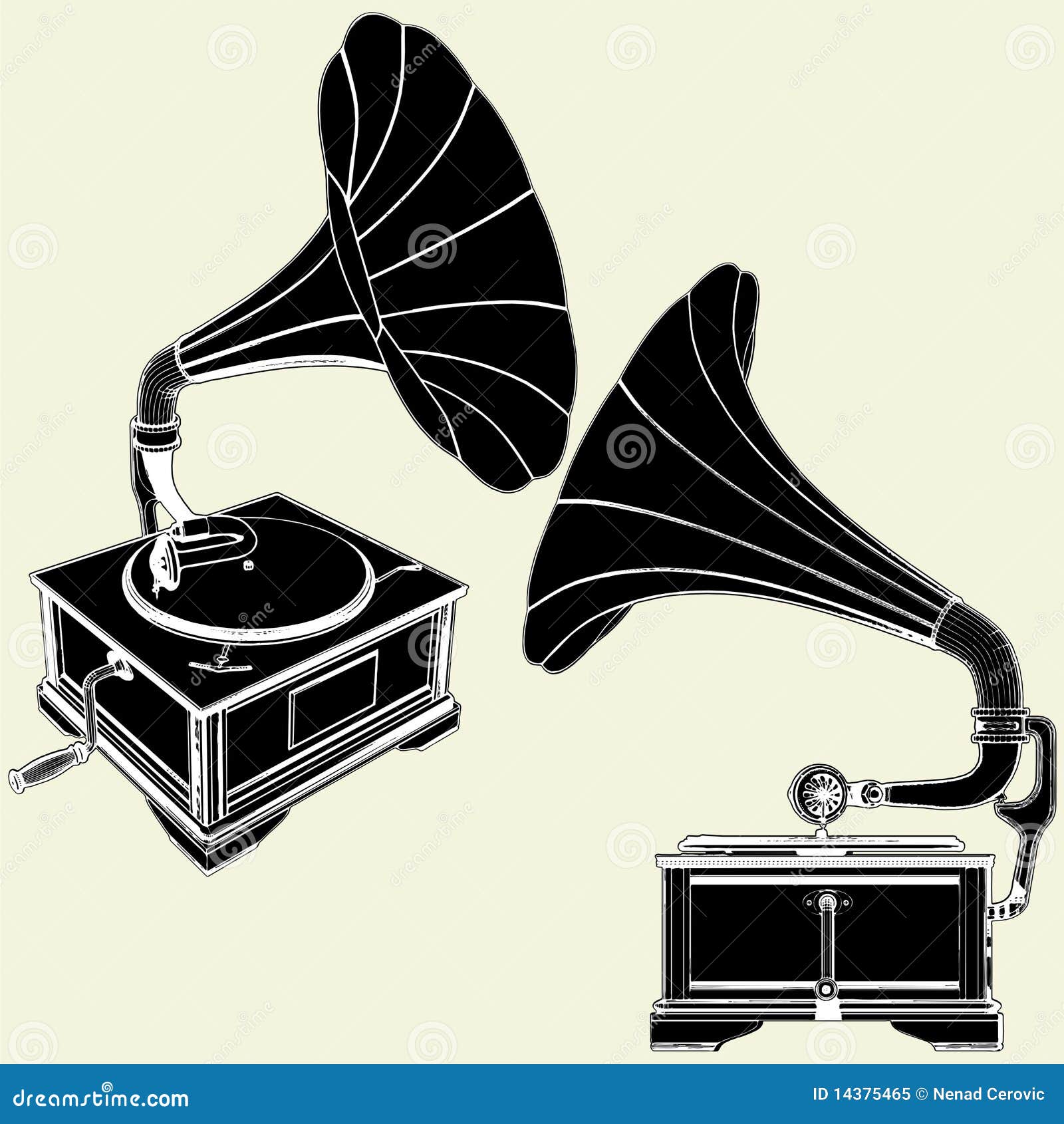 Antiker Grammophon-Vektor 01 Stock Abbildung - Illustration von ...