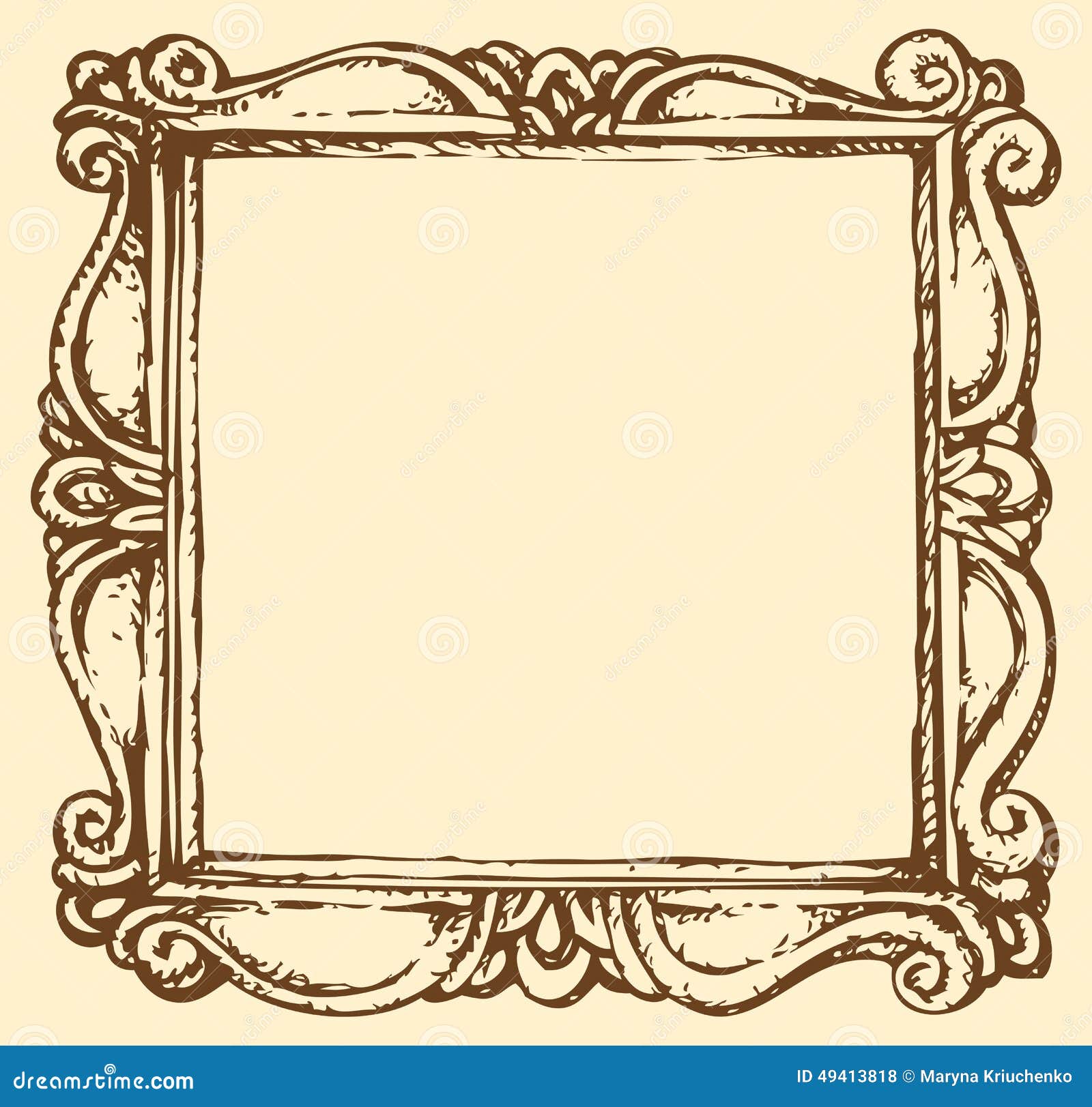 Antiker Rahmen des Vektors vektor abbildung. Illustration von kunst ...