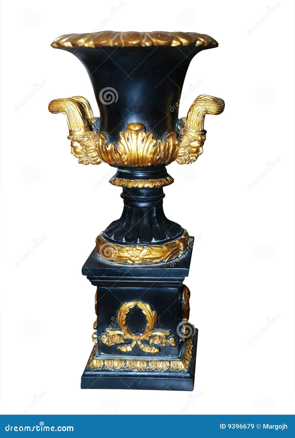 Antikes Gold Und Blauer Vase Stockbild - Bild von getrennt, weinlese ...