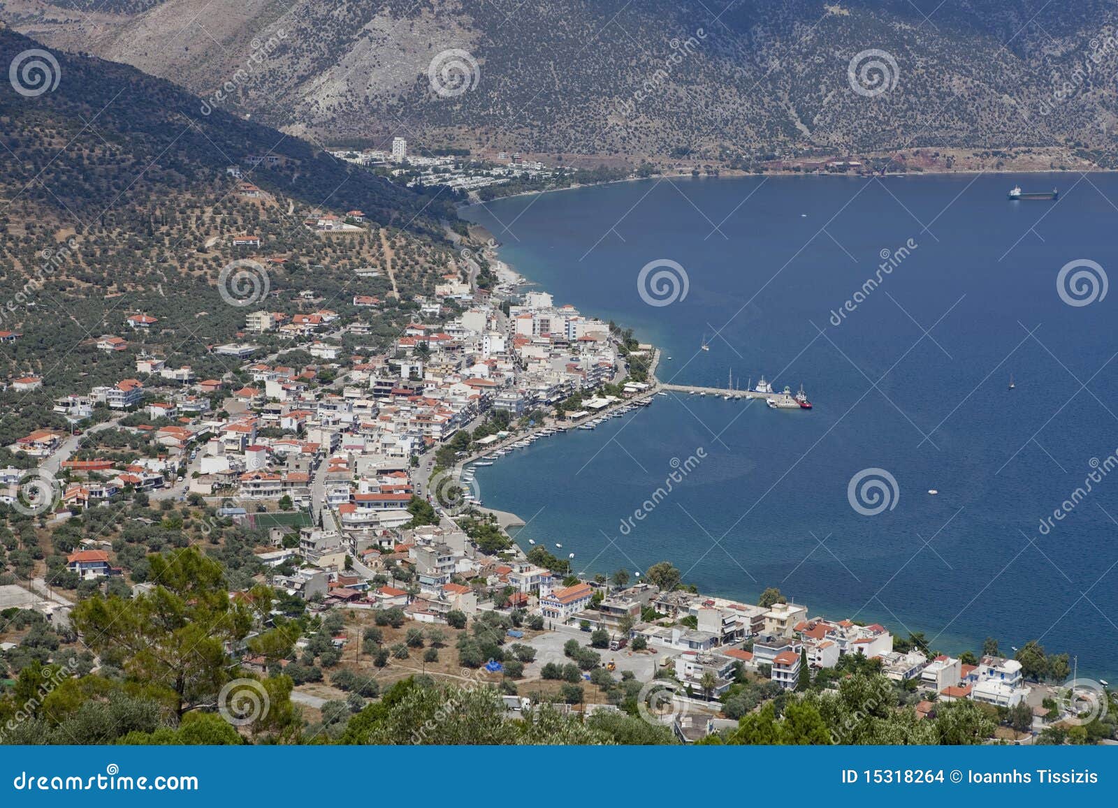 Antikyra stock photo. Image of stones, village, clouds - 15318264