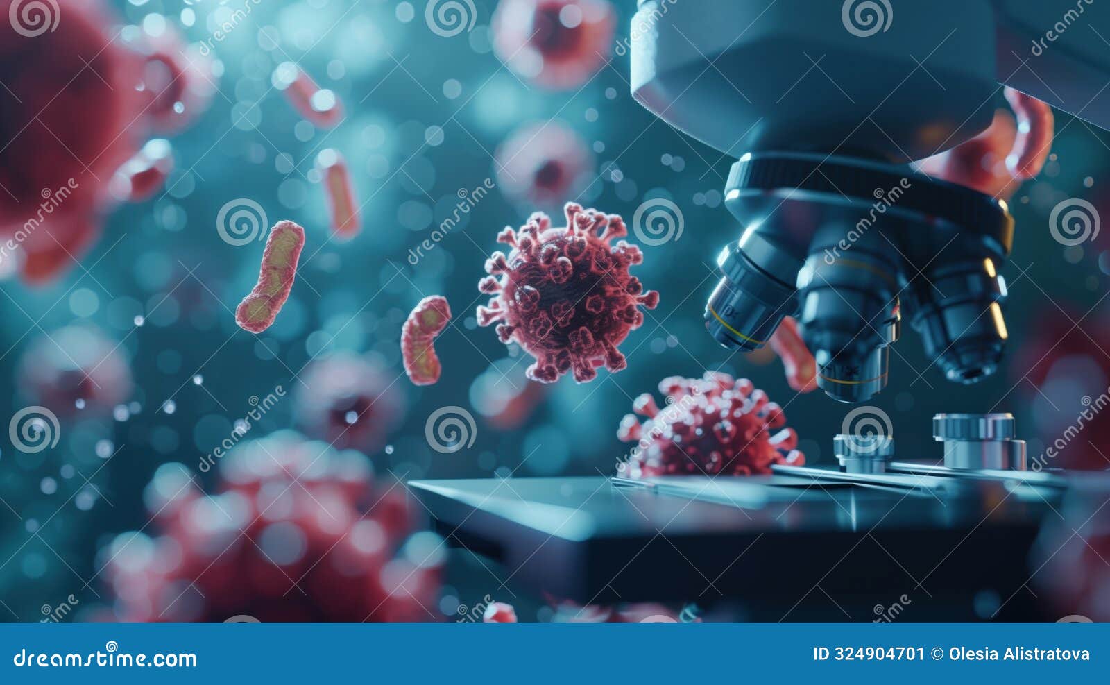 3d Rendering, Science Fiction Background Of Glowing Particles With ...