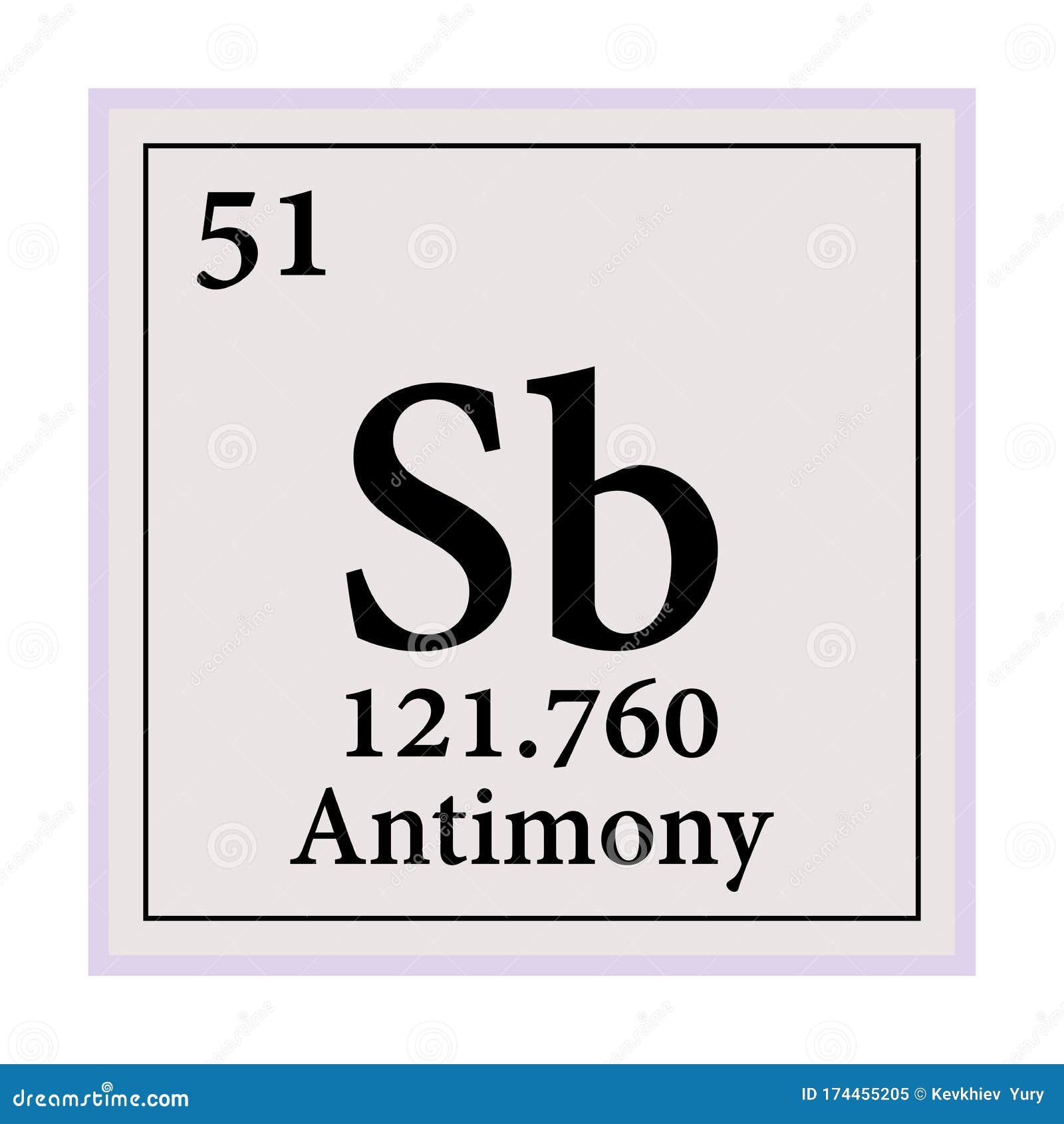 Antimon-Periodensystem-Vektorillustration EPS 10 Vektor Abbildung ...