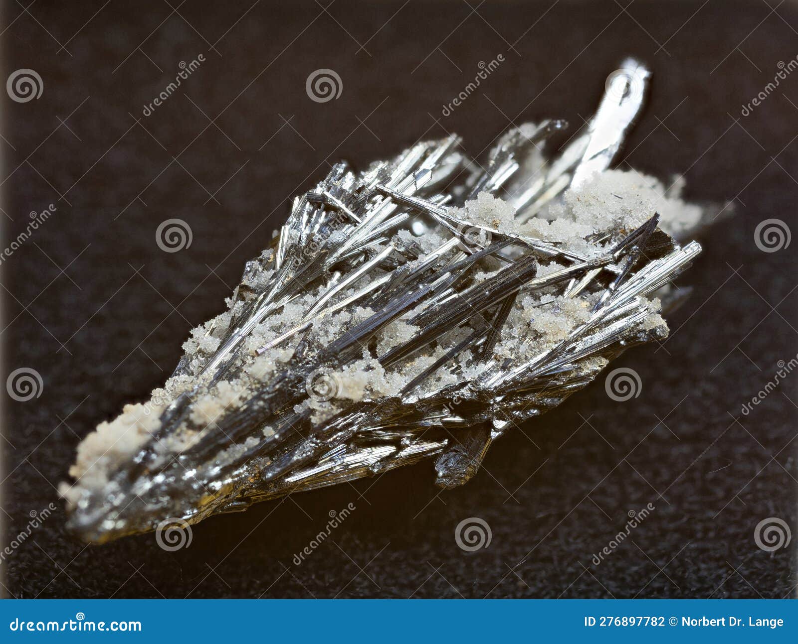 Antimonite crystals stock photo. Image of stibnite, microscopy - 276897782