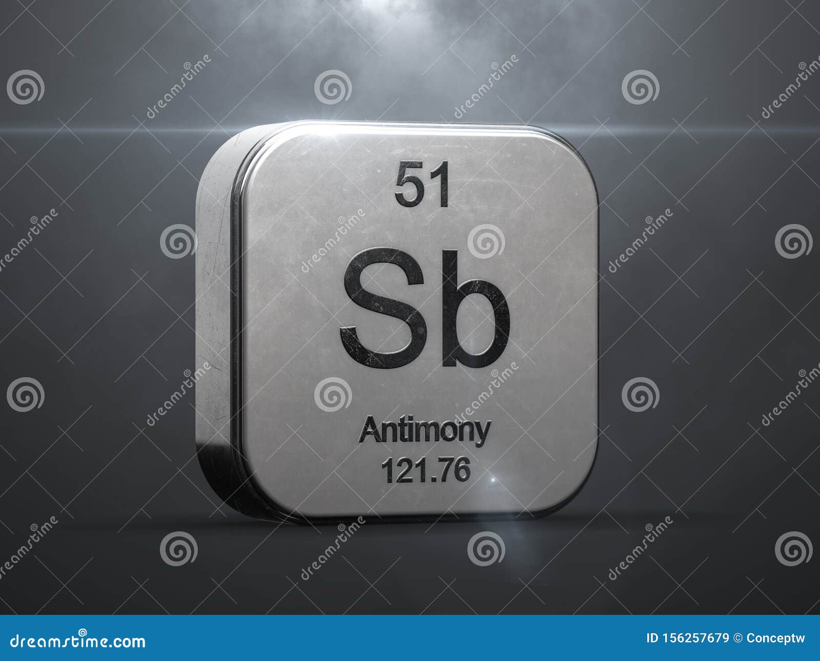 Antimony Element from the Periodic Table Stock Illustration ...