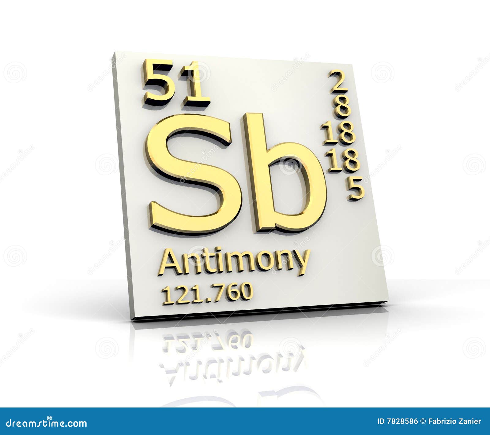 Antimony Form Periodic Table of Elements Stock Illustration ...