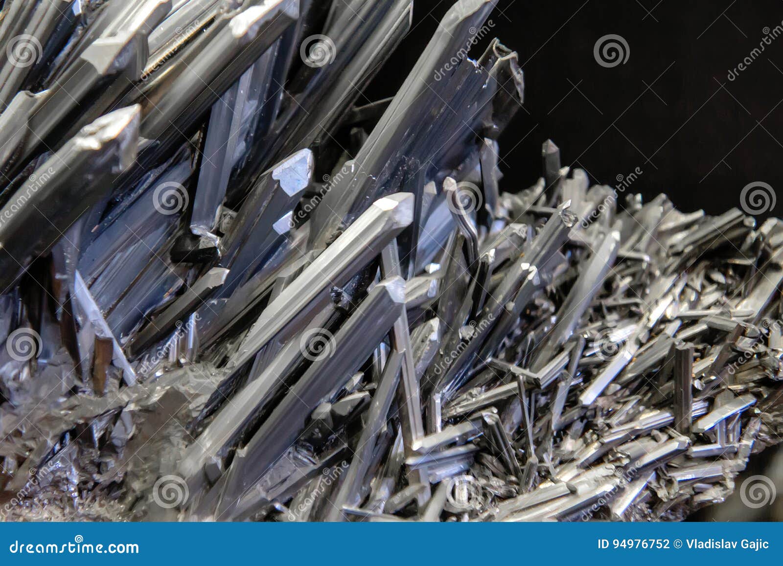 Antimony Mineral from Romania Stock Photo - Image of metallic ...