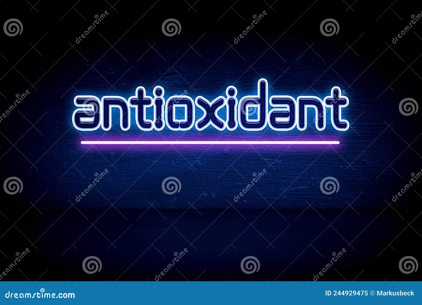 Antioxidant - Blue Neon Announcement Signboard Stock Illustration ...