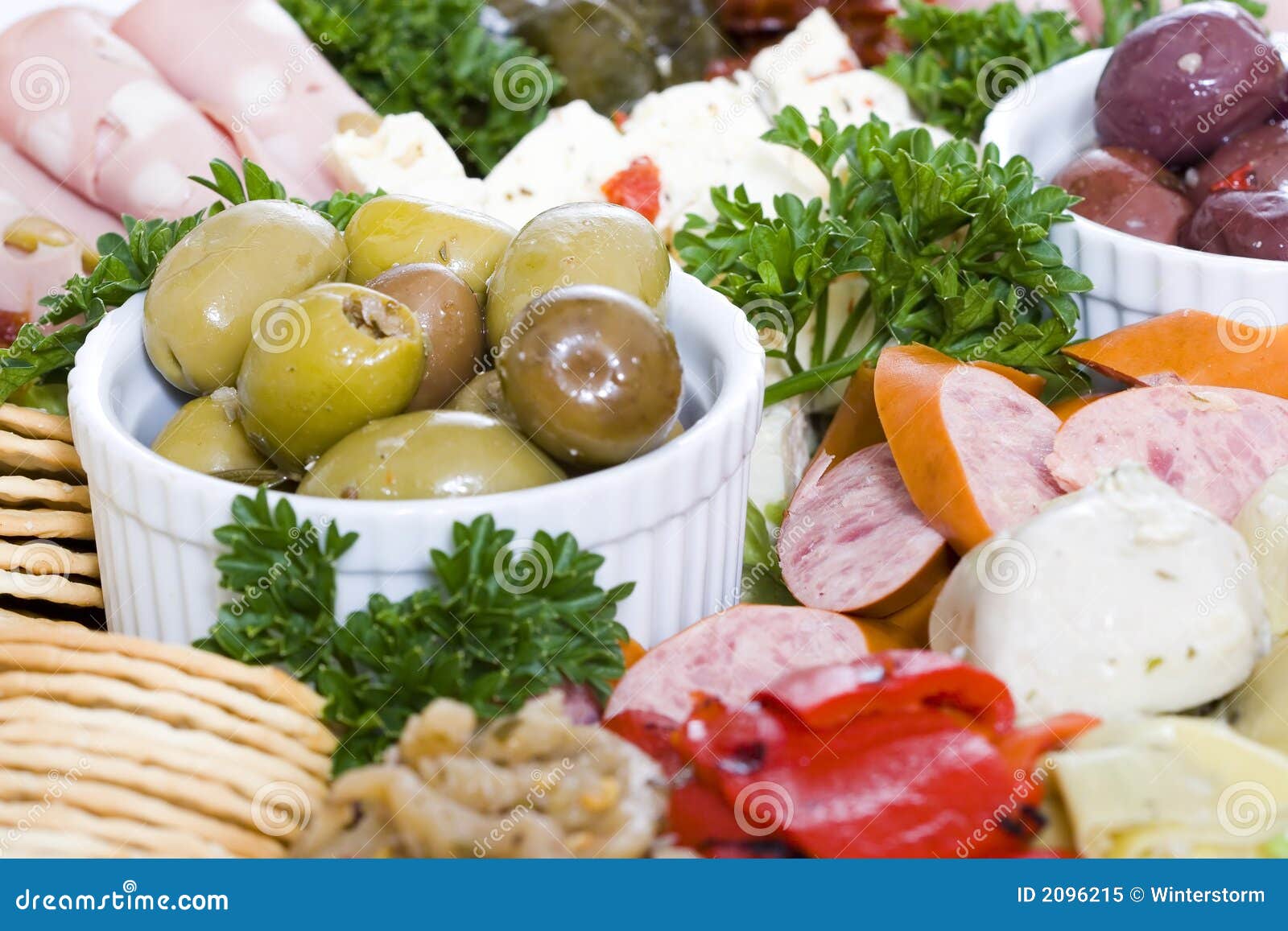 Antipasto catering platter stock image. Image of meats - 2096215