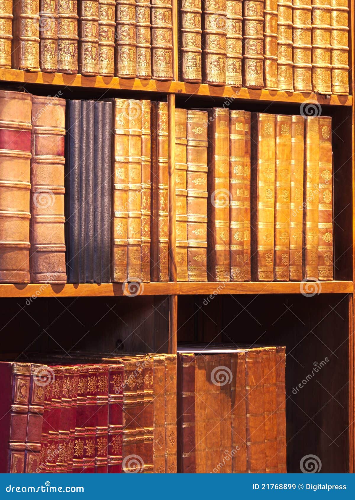 Antiquarian books stock image. Image of bookshelf, medium - 21768899