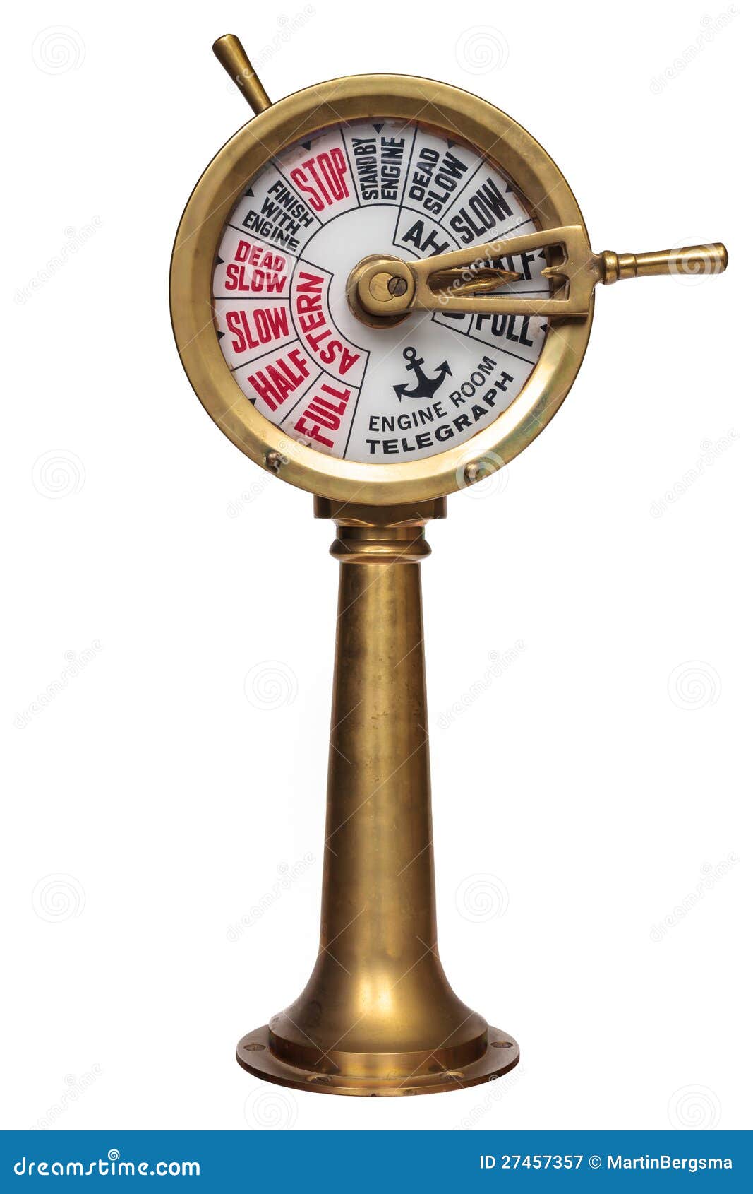 Antique 19th Century Engine Room Telegraph Stock Image - Image of ...