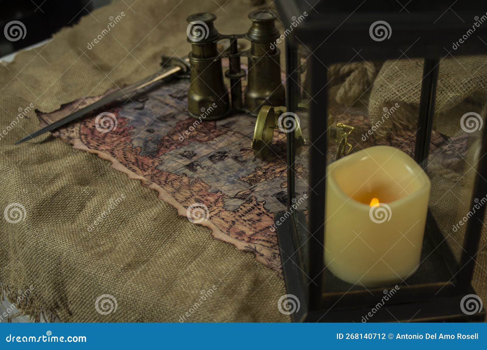 Antique Adventure and Exploration Accessories Stock Photo - Image of ...