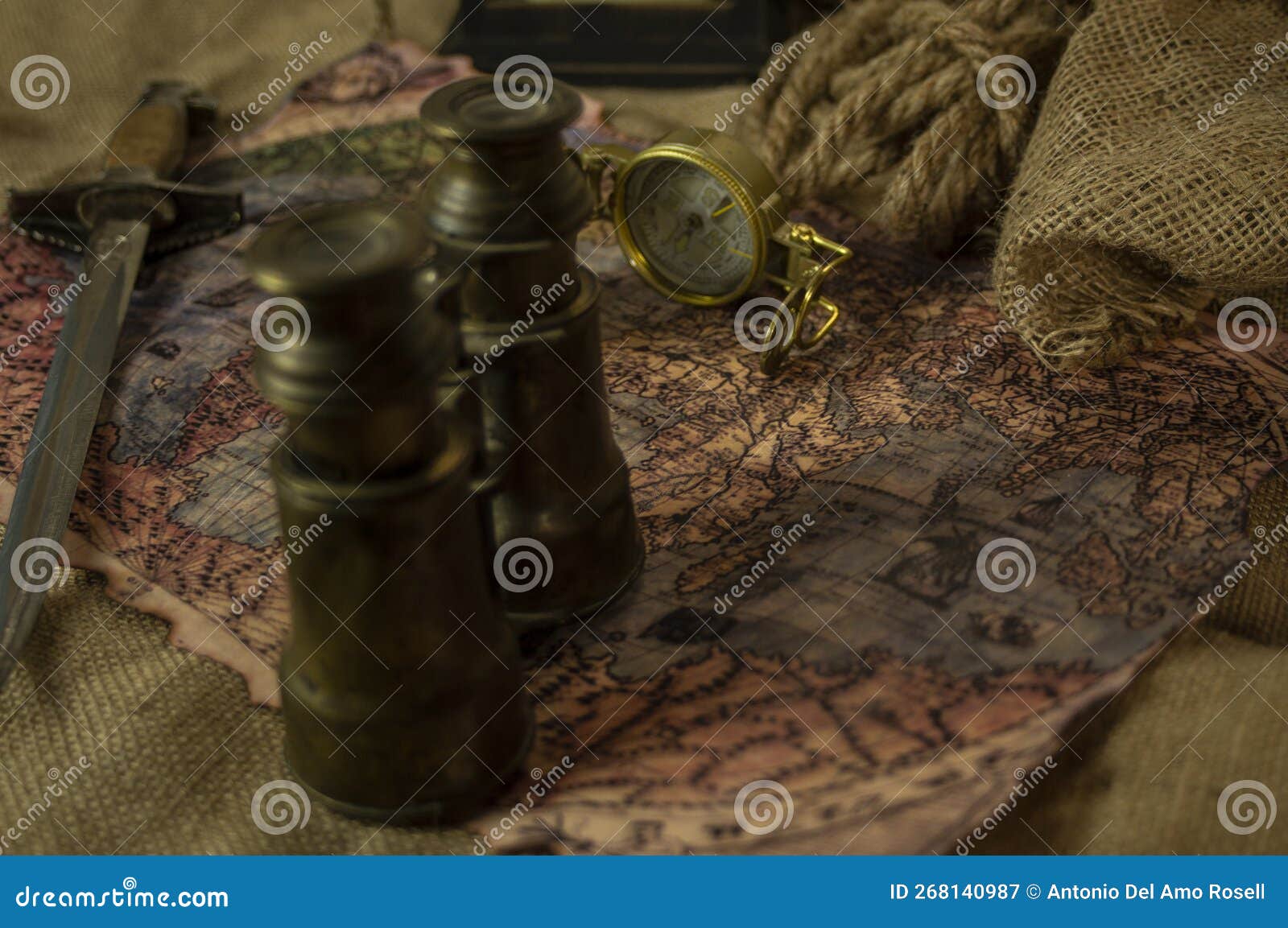 Antique Adventure and Exploration Accessories Stock Image - Image of ...