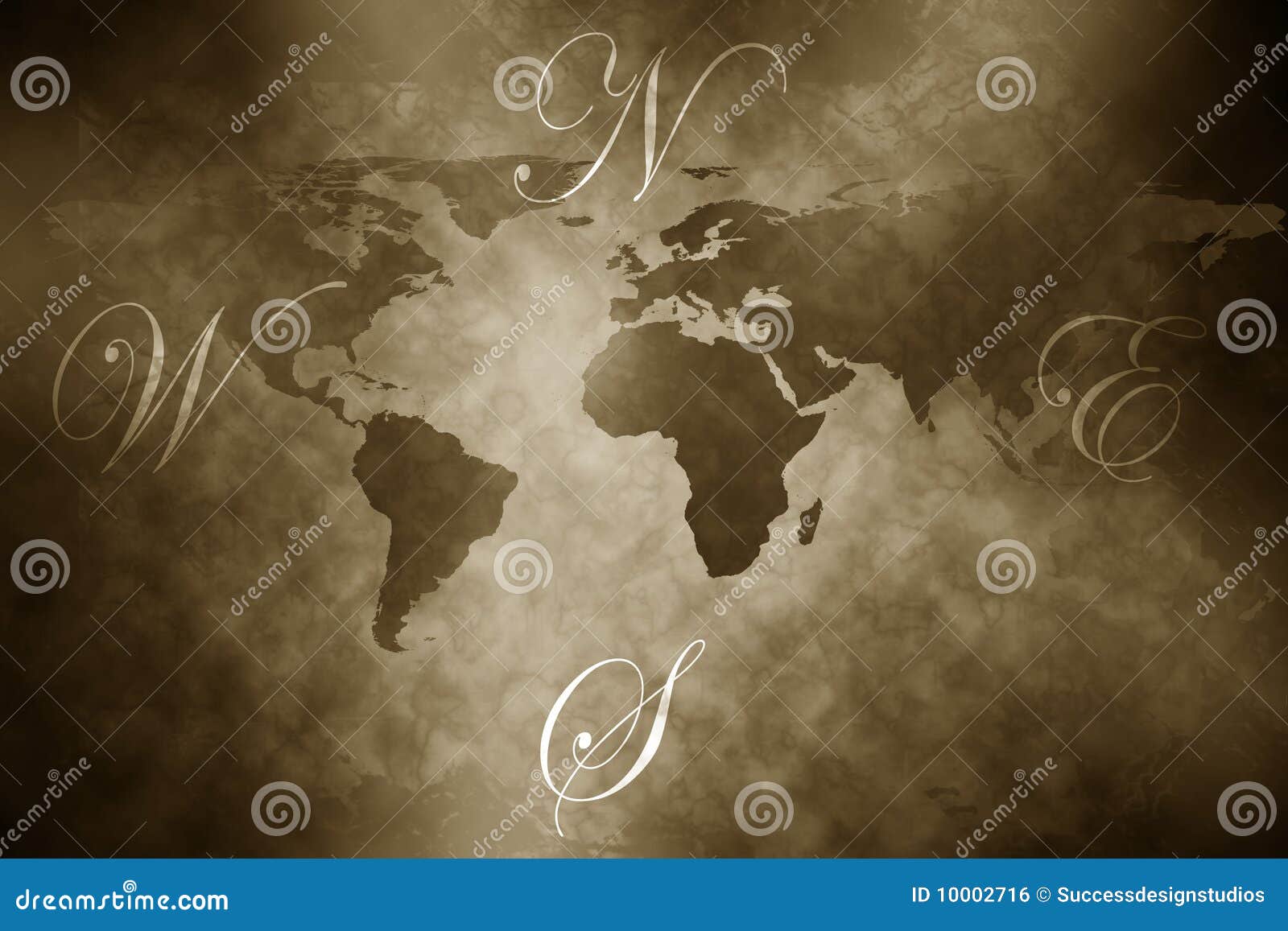 Antique aged world map stock illustration. Illustration of sail - 10002716