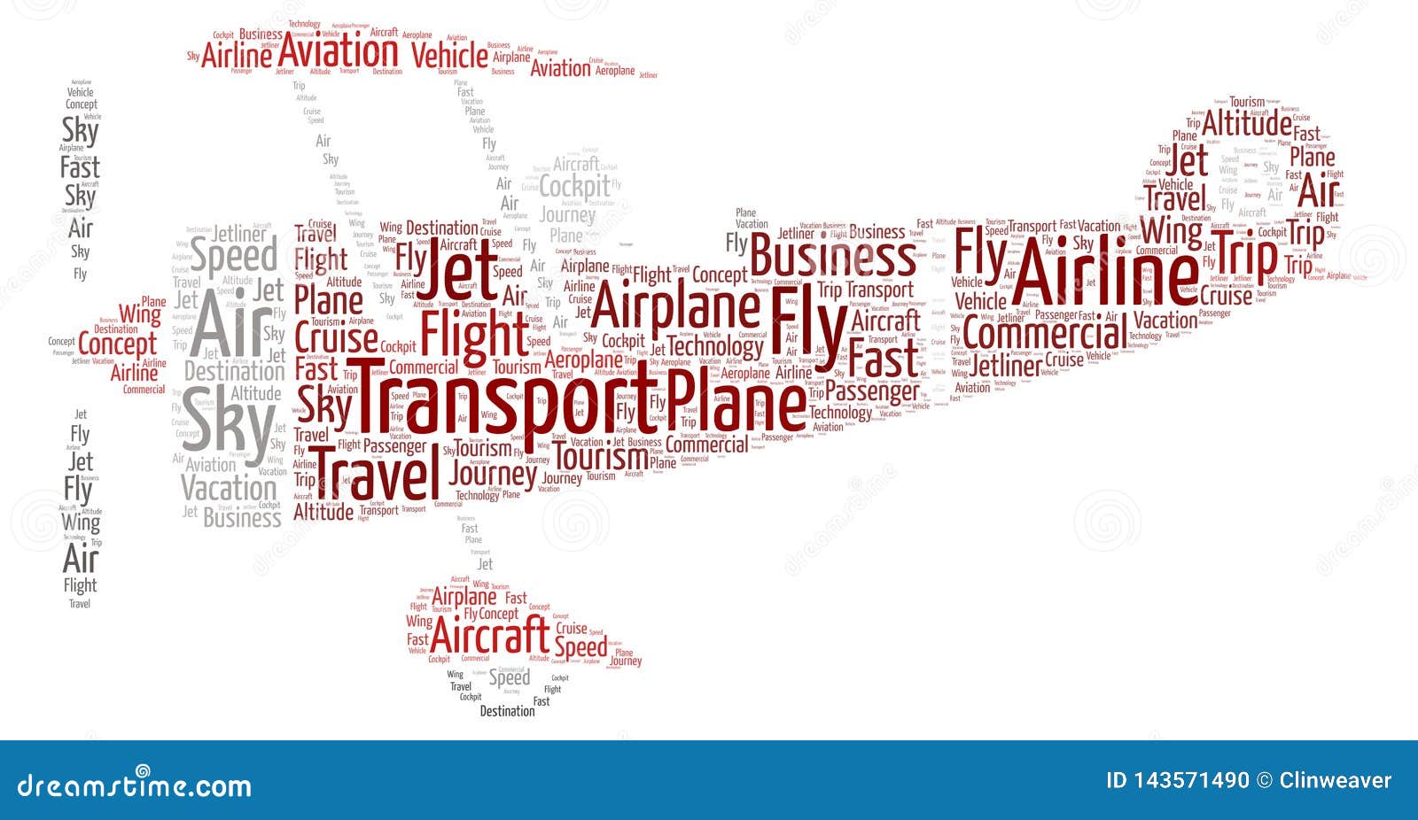 Antique Airplane Red Word Cloud Stock Illustration - Illustration of ...