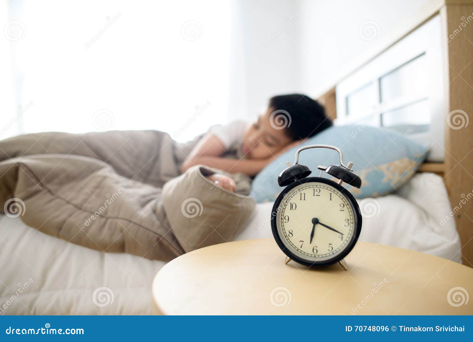 Antique Alarm Clock in the Bedroom Stock Photo - Image of weekend ...
