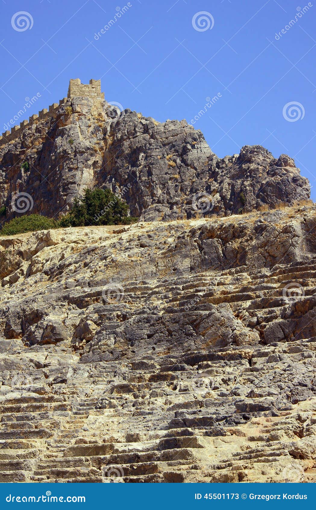 Antique Amphitheater and Medieval Fortifications Stock Image - Image of ...