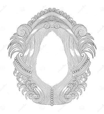 Antique Ancient Frame Engraving Vector Illustration Stock Illustration ...