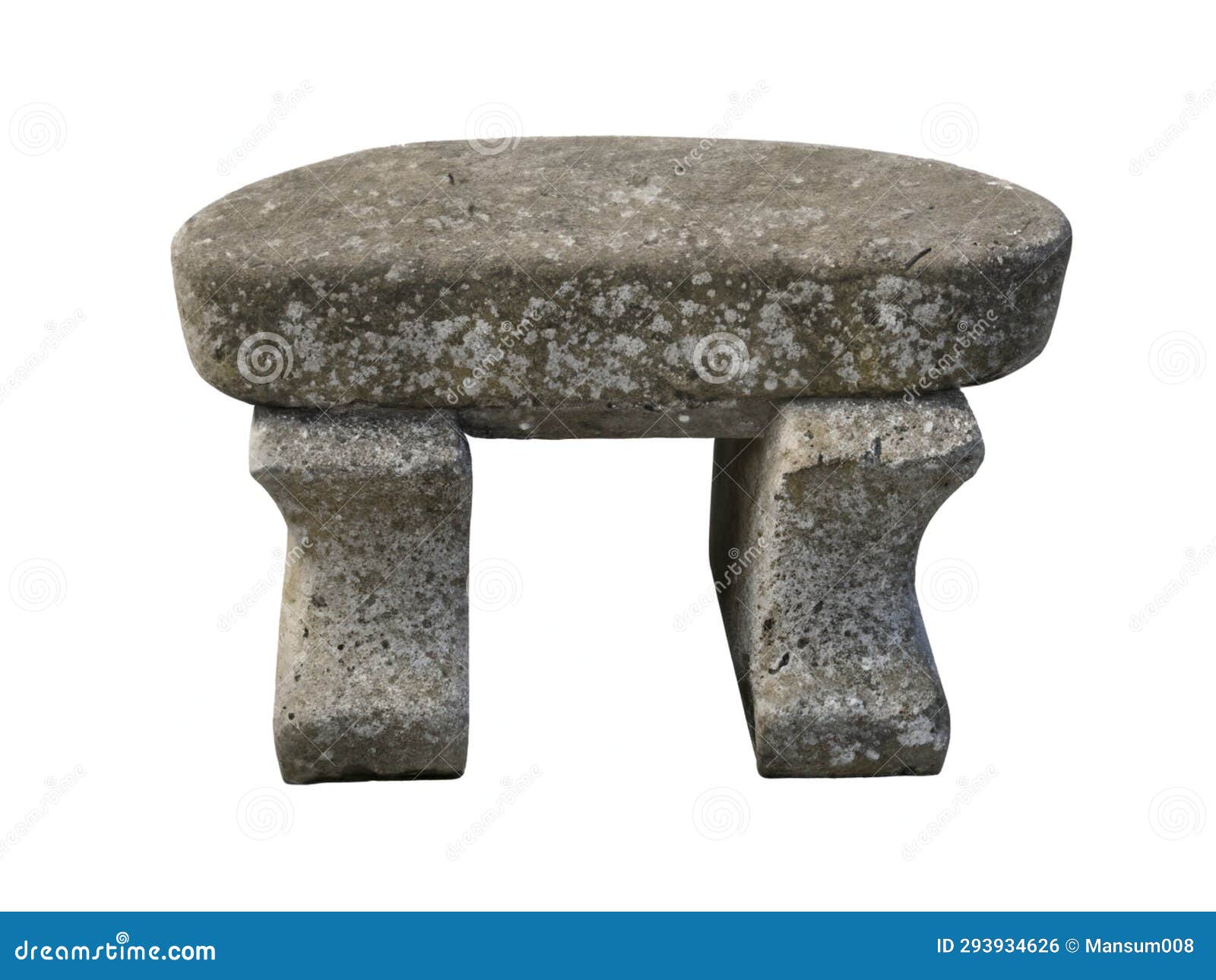Antique Ancient Stone Chair Isolated on a White Background Stock Photo ...