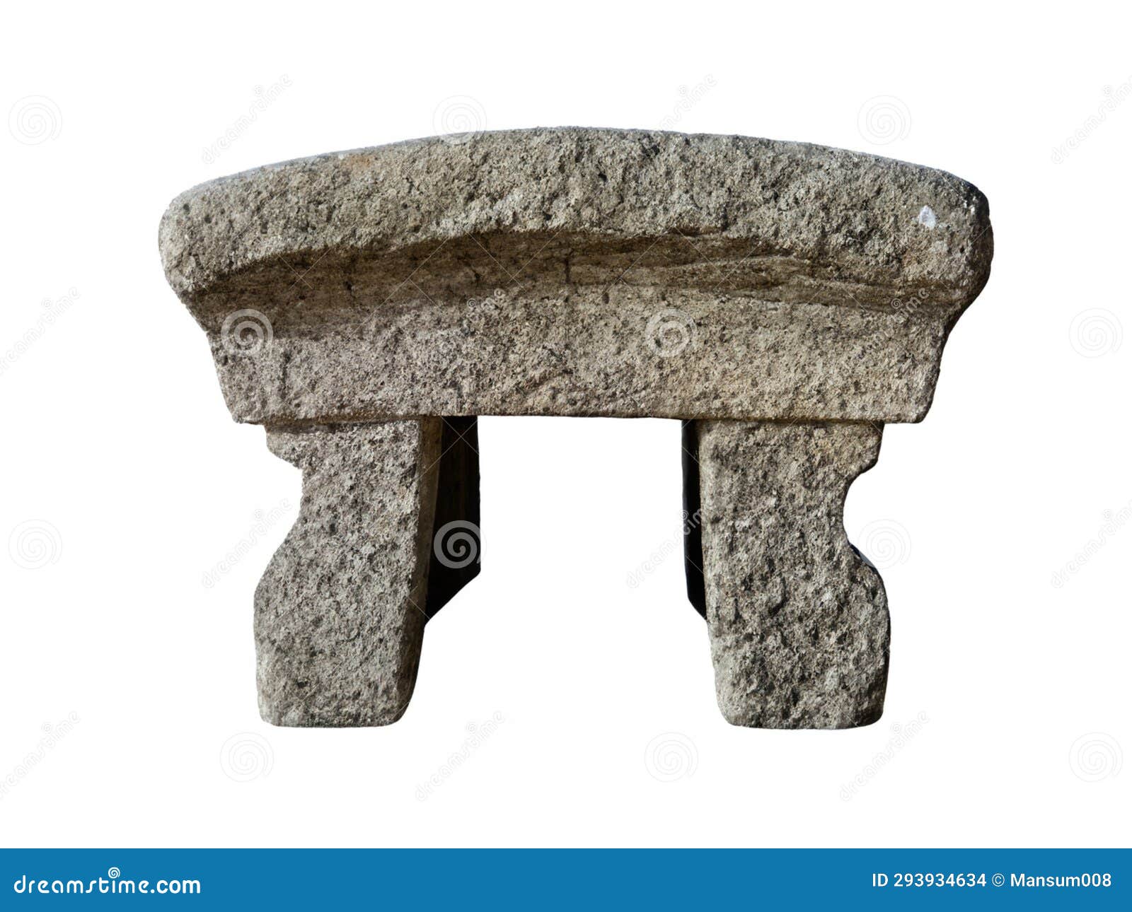 Antique Ancient Stone Chair Isolated on a White Background Stock Photo ...