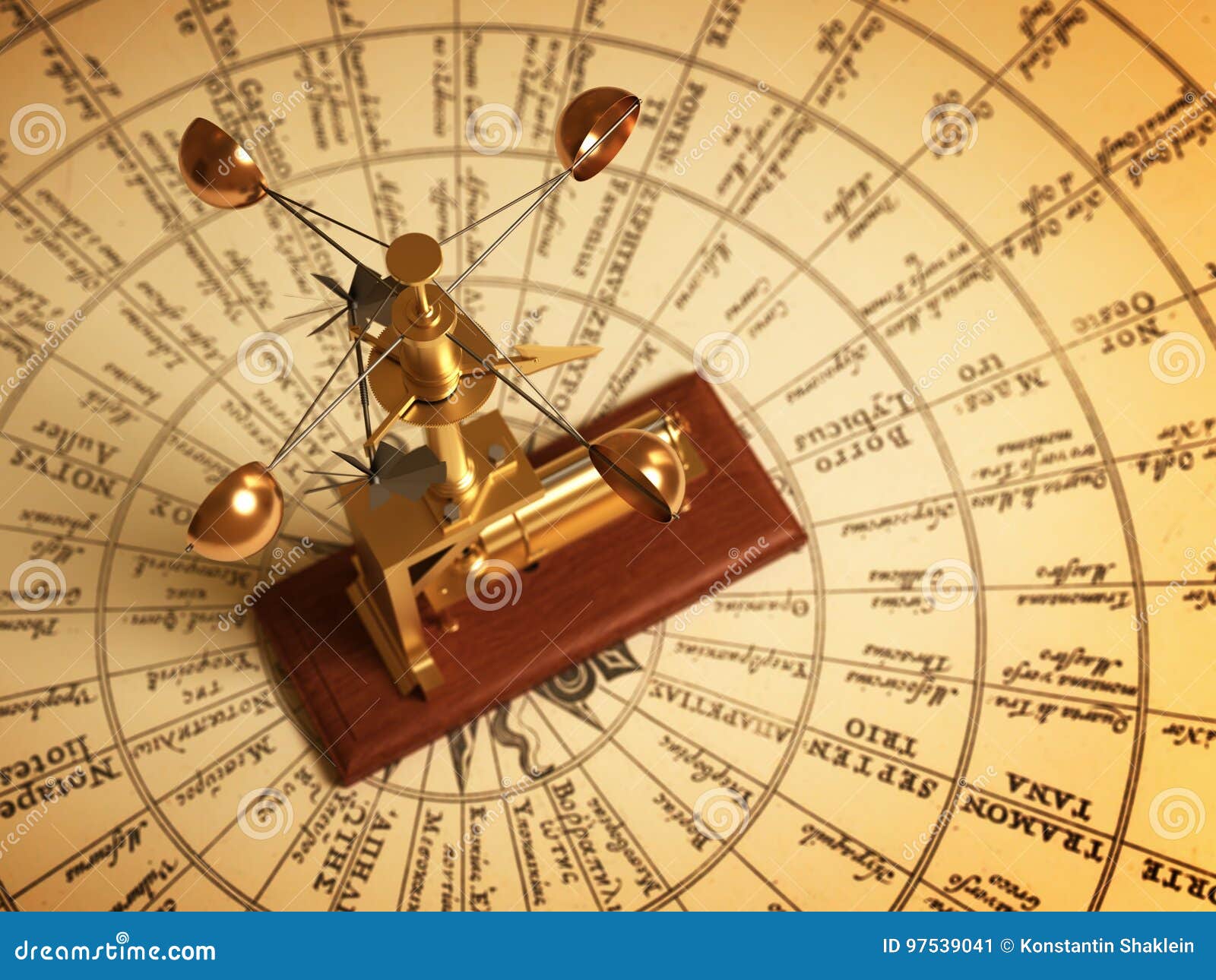 Anemometer On Map Of The Winds Royalty-Free Stock Image | CartoonDealer ...