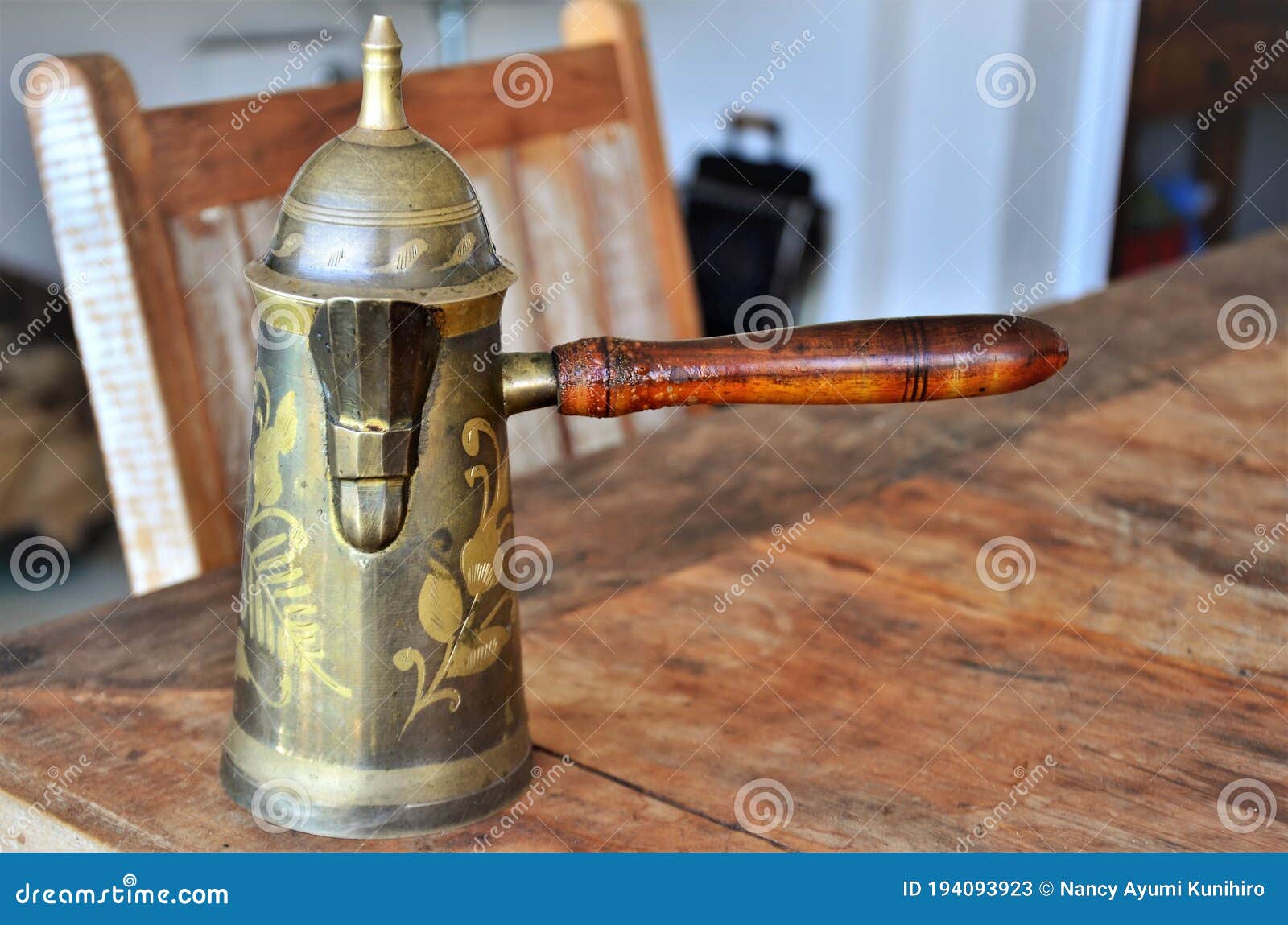 Beautiful Arabic Coffee Maker All Worked on the Table Stock Image ...