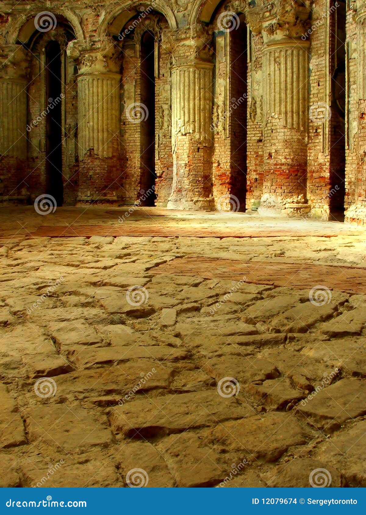 Antique Arcs Inside the Church Stock Photo - Image of cobble, ancient ...