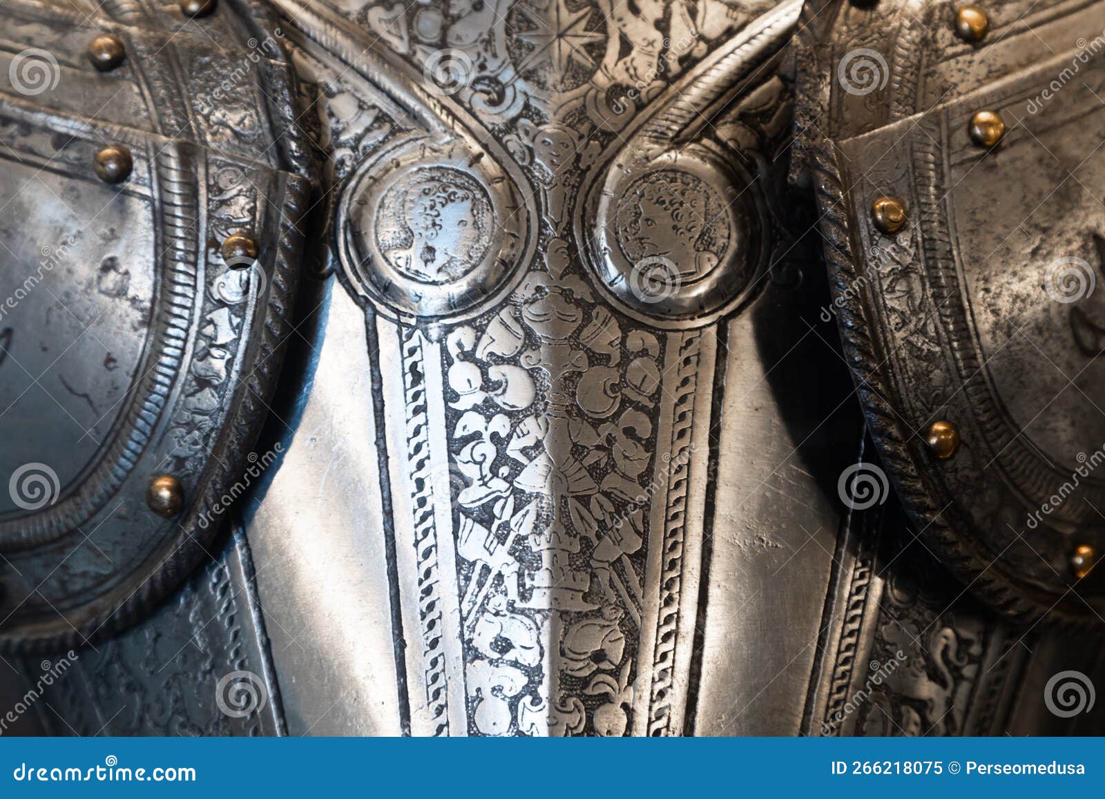 Antique Armour Metal Human Face Royalty-Free Stock Photo ...