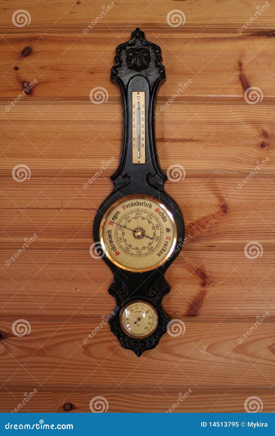 Antique Barometer stock image. Image of measuring, meteoroligical ...