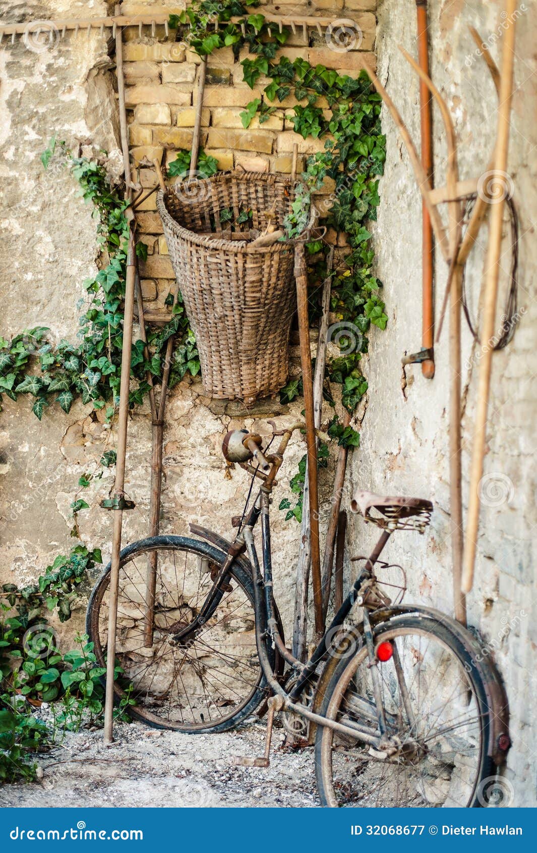 Antique bicycle stock image. Image of rusty, rustic, transport - 32068677