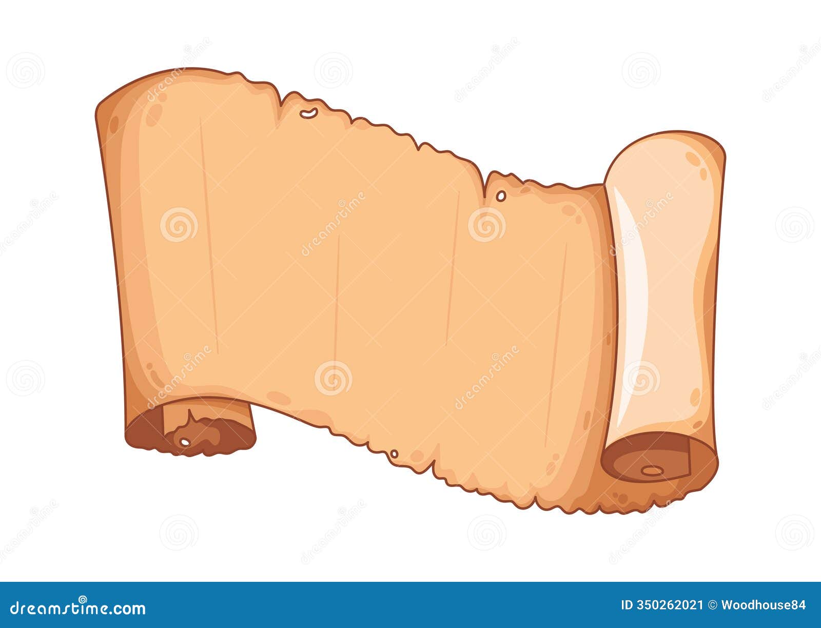 Antique Blank Manuscript Paper Scroll Stock Illustration - Illustration ...