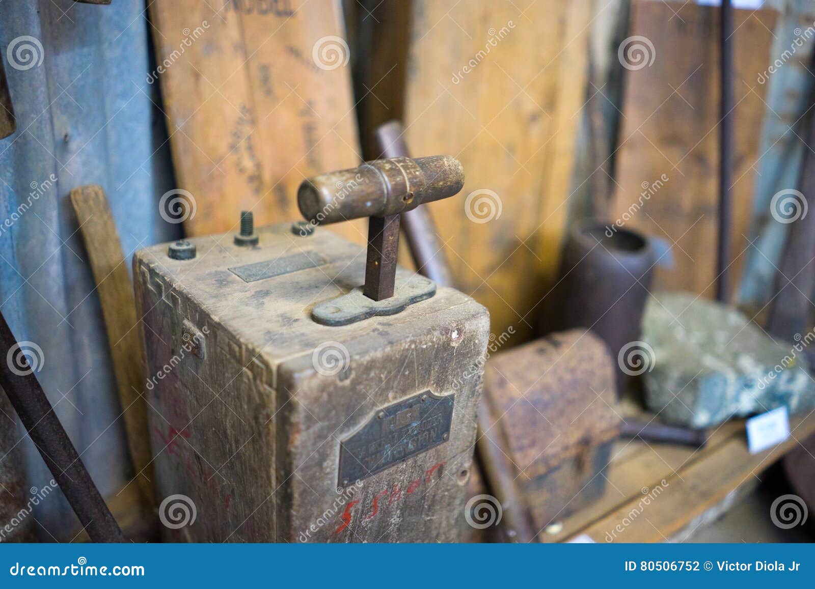 Antique Blasting Machine stock photo. Image of mining - 80506752