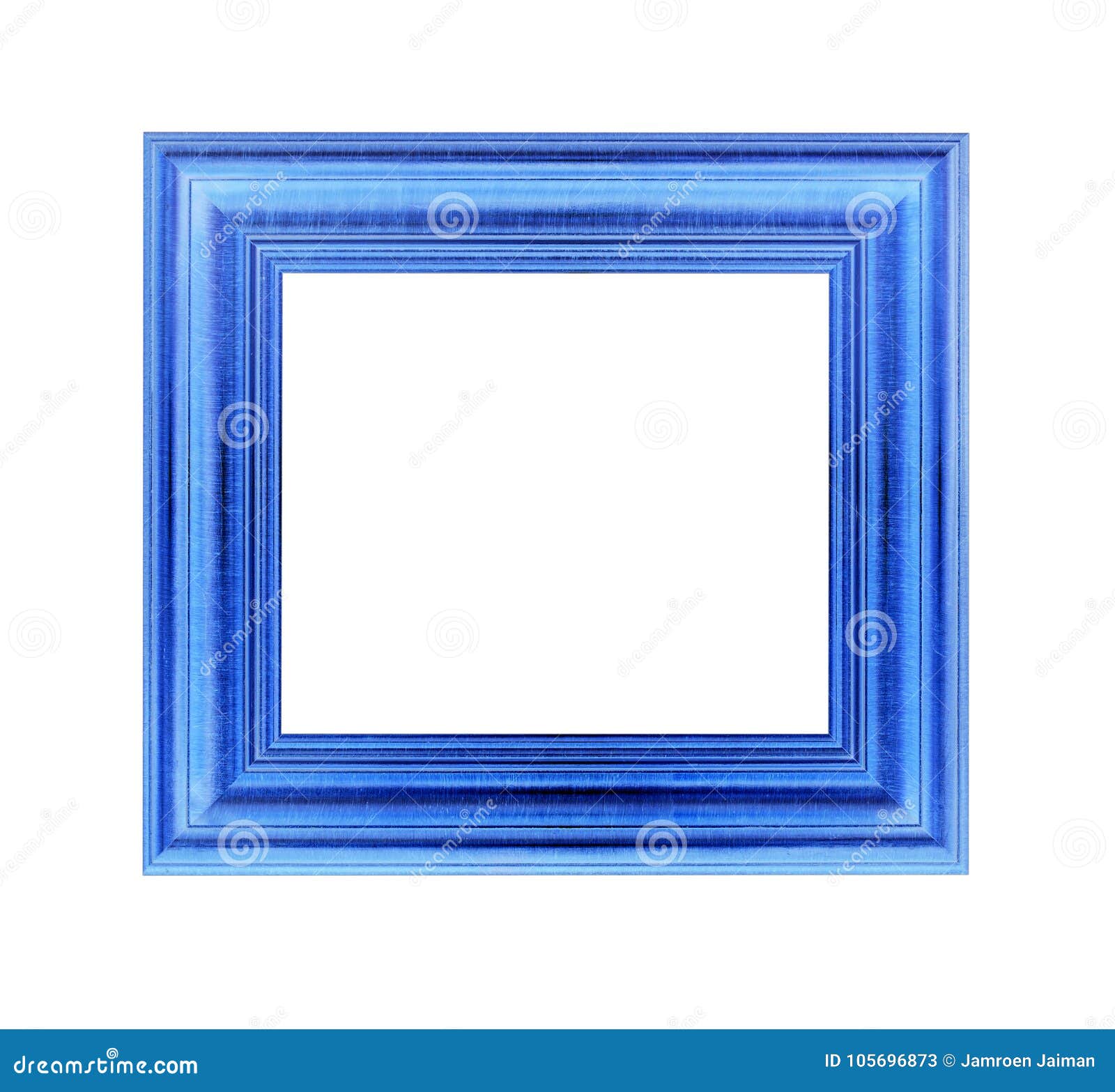 Antique Blue Frame Isolated on White Stock Image - Image of carving ...