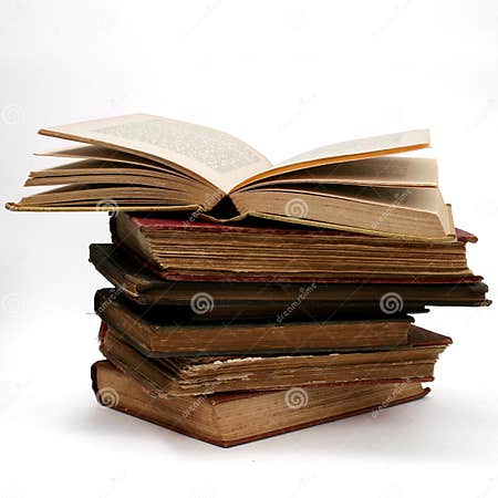 Antique Book Stack stock image. Image of isolation, education - 100627