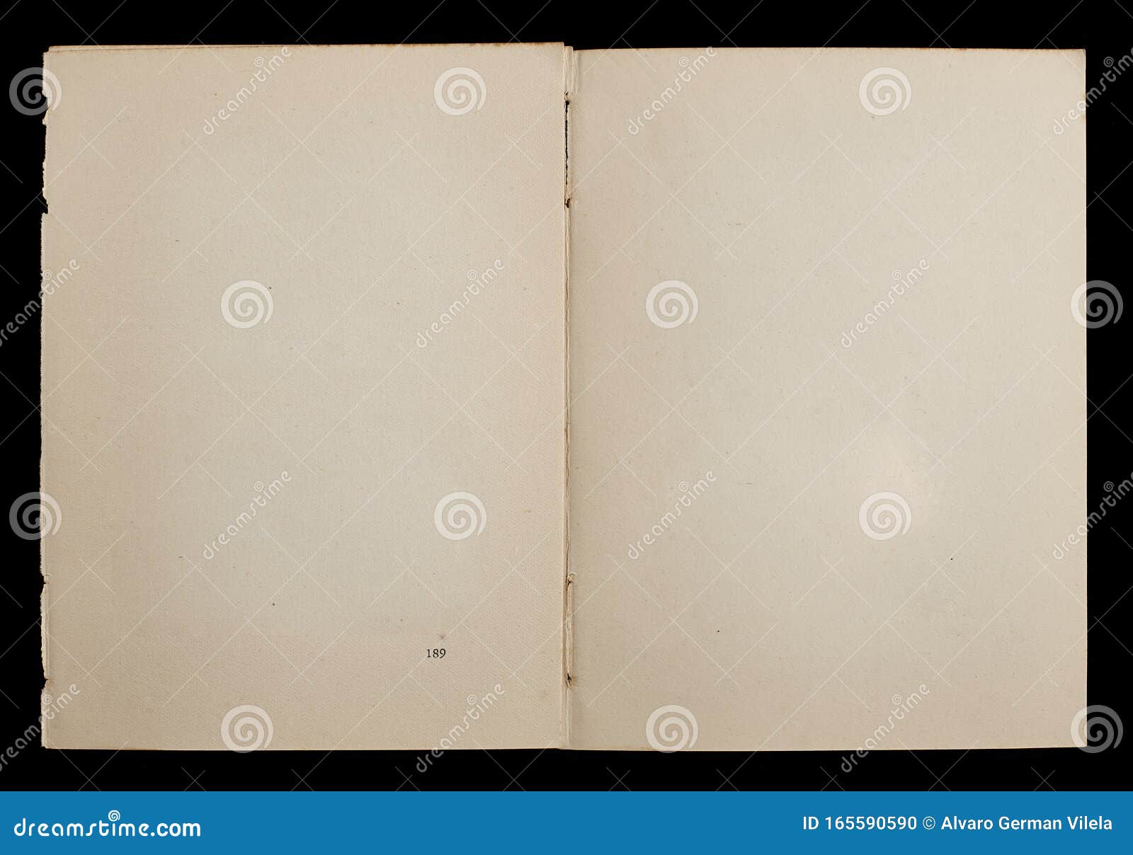 Antique Book Unfolded Showing Textured Pages Stock Photo - Image of ...
